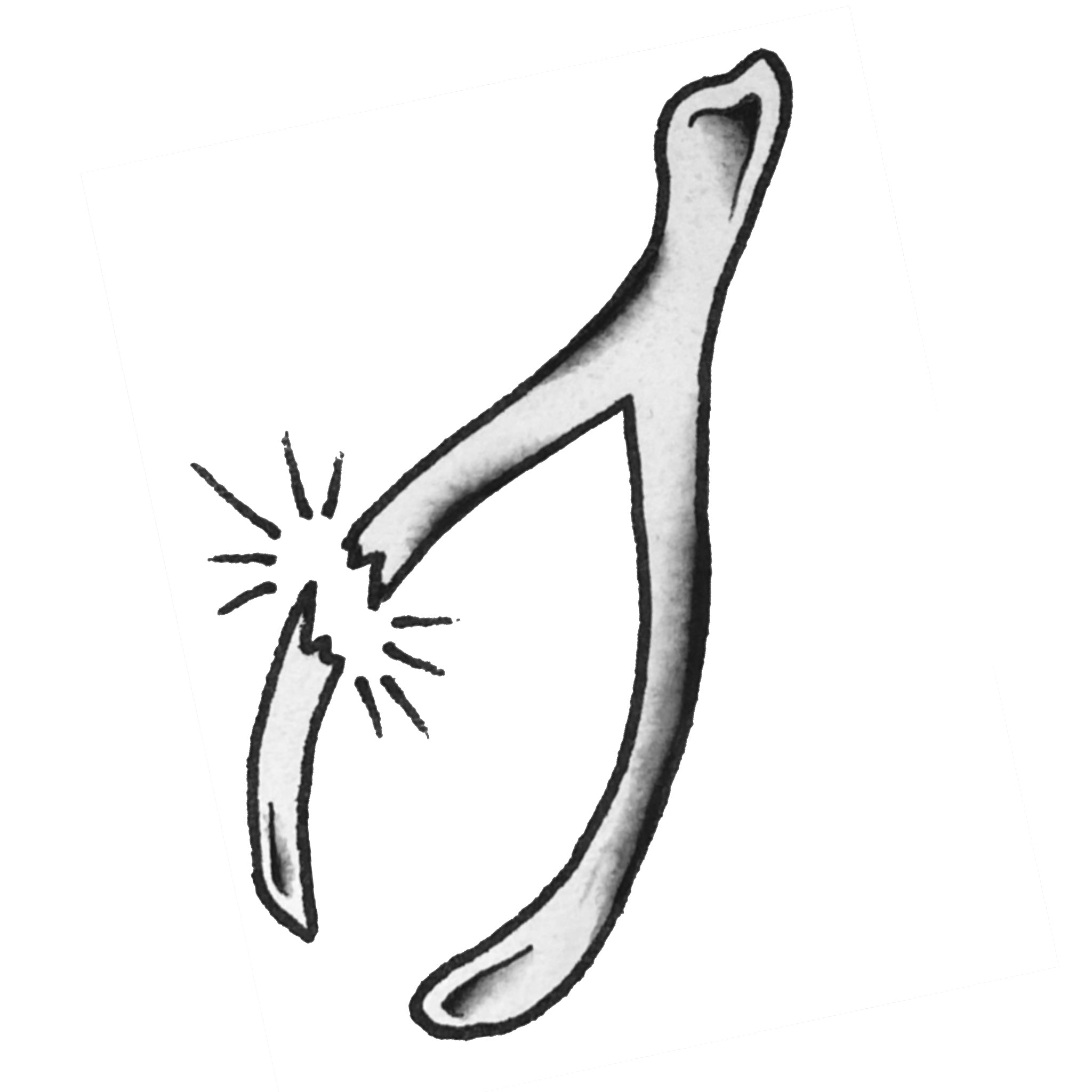 Broken Wishbone Tattoo